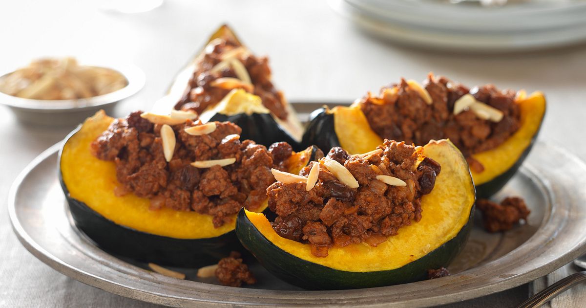 Beef Picadillo-Stuffed Acorn Squash | Beef Loving Texans | Beef Loving ...