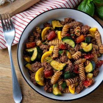 Beef & Pasta Skillet Primavera