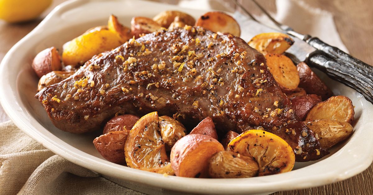 Lemon-Garlic Beef Tri-Tip and Roasted Potatoes | Beef Loving Texans ...