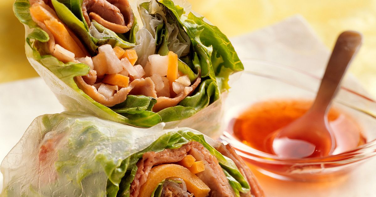 Vietnamese Beef & Vegetable Spring Rolls | Beef Loving Texans | Beef ...