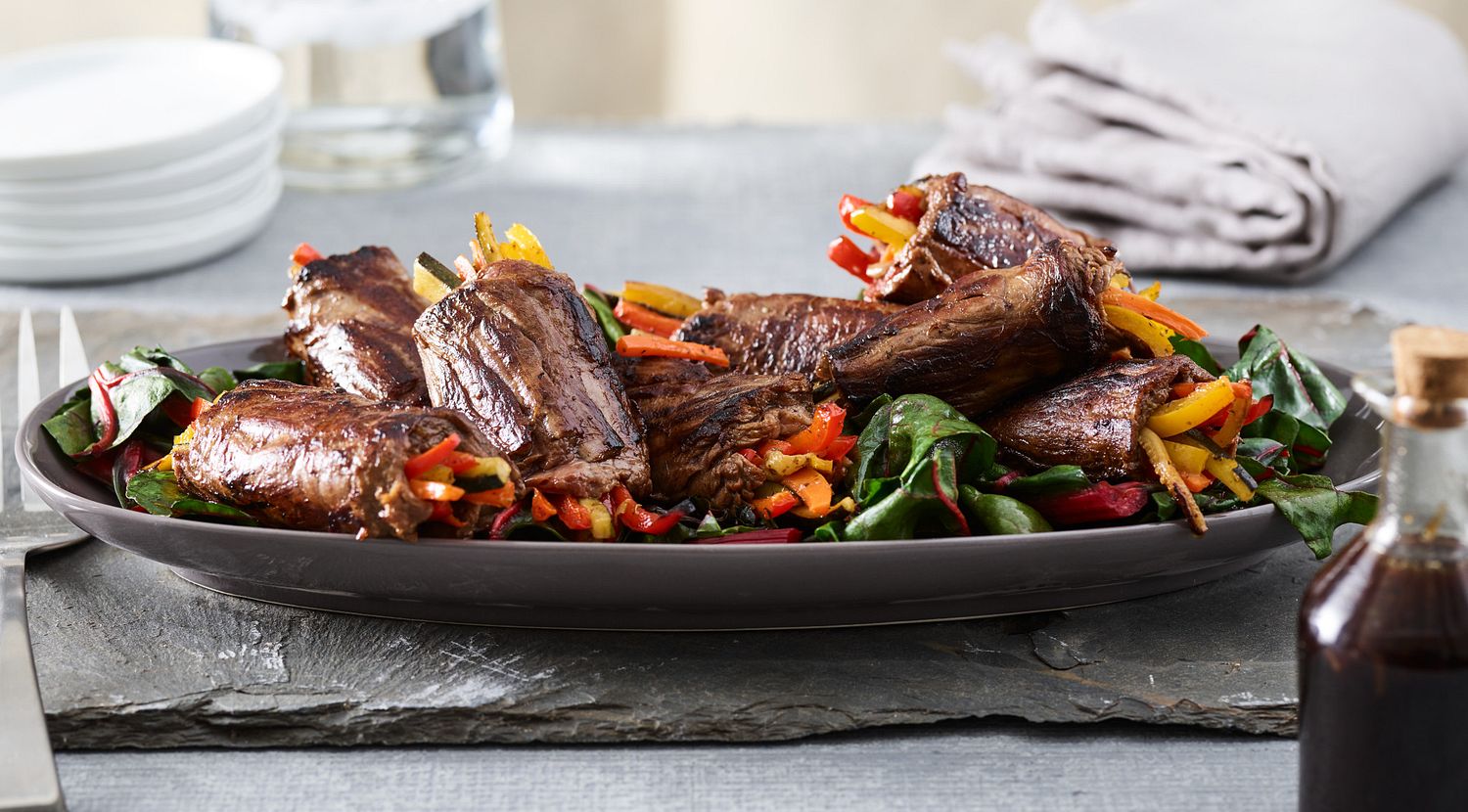 Balsamic-Glazed Skirt Steak Beef Rolls | Beef Loving Texans