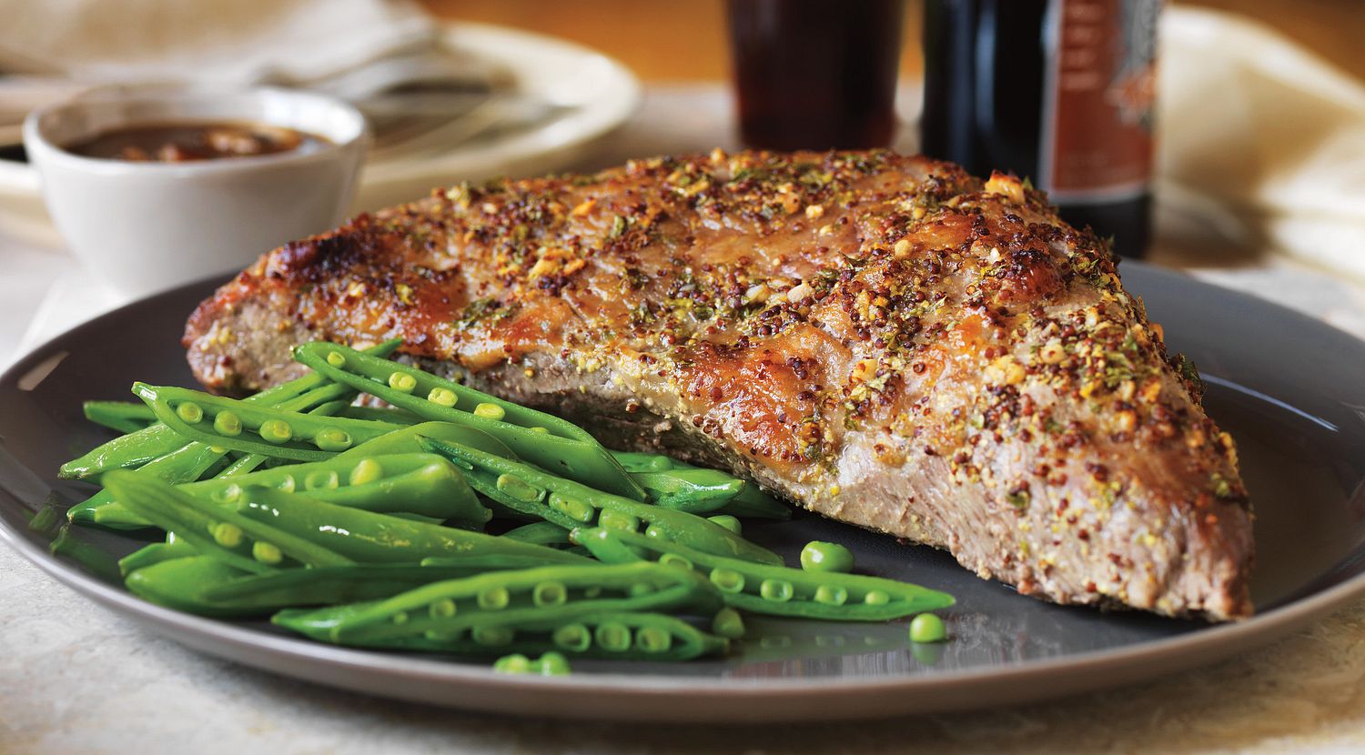 Country Mustard Tri-Tip Roast with Butter-Brew Sauce | Beef Loving Texans