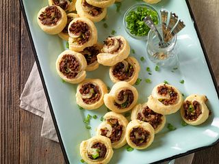 Flaky Beef-Stuffed Pinwheels