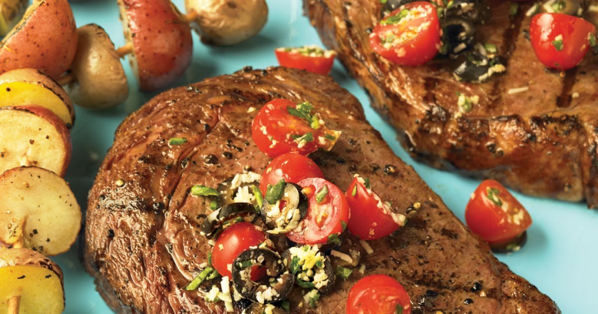 Ribeye Steaks with Fresh Tomato Tapenade | Beef Loving Texans | Beef ...