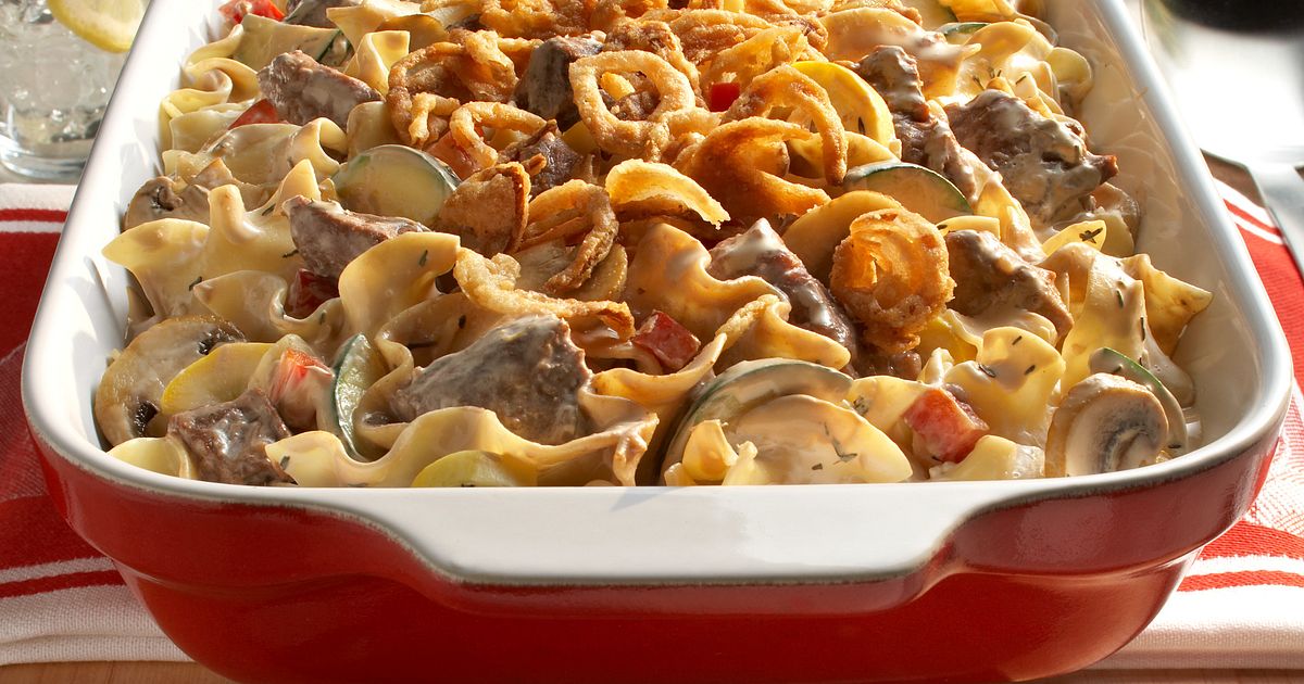 Easy Beef & Mushroom Noodle Bake | Beef Loving Texans | Beef Loving ...