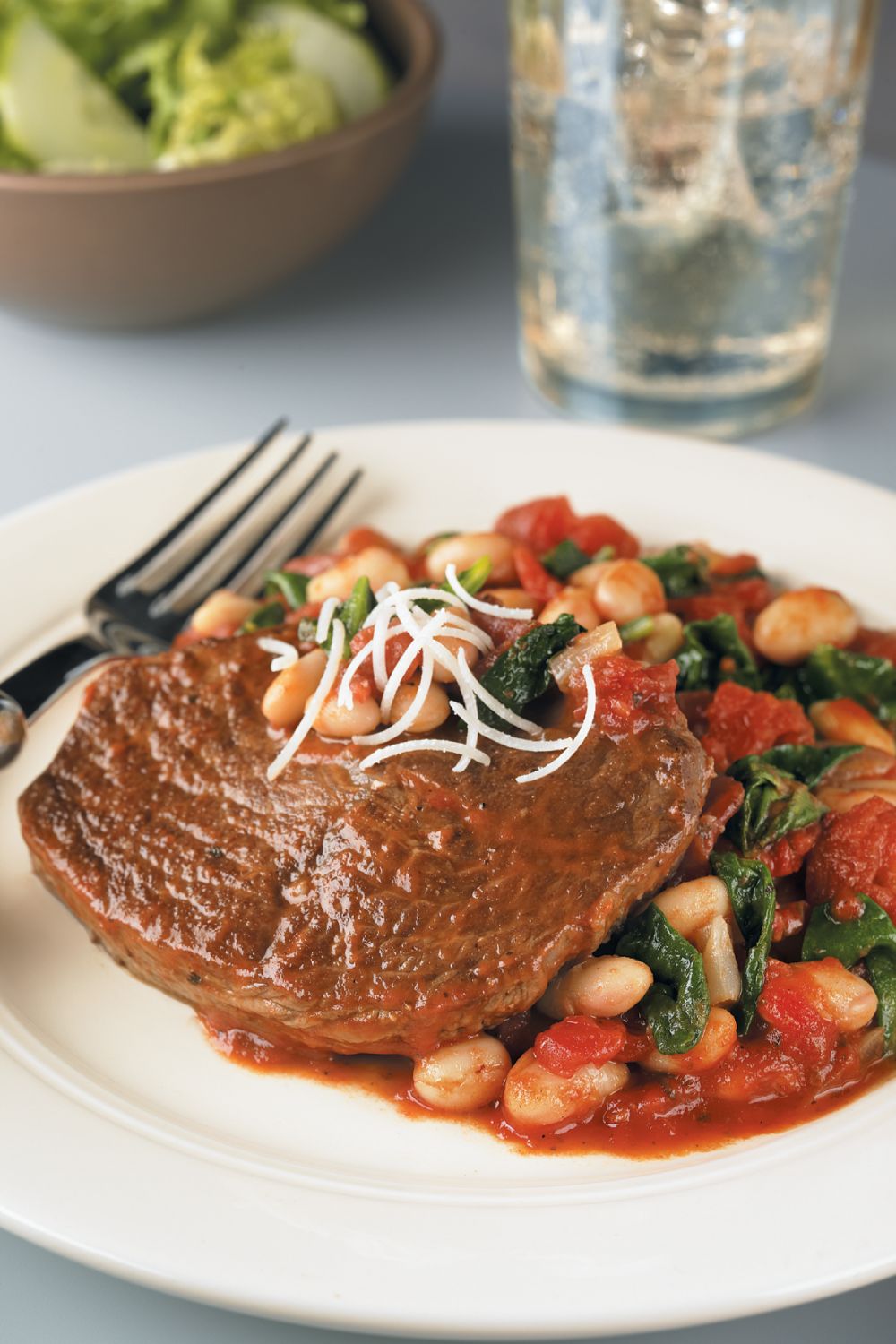 Braised Beef with Tomato-Garlic White Beans | Beef Loving Texans