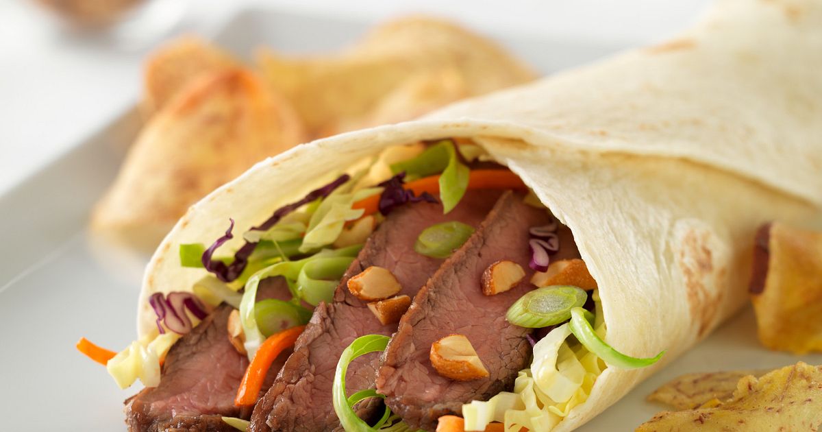 East West Flank Steak Wraps | Beef Loving Texans | Beef Loving Texans ...