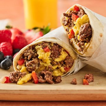 Beef Breakfast Burritos