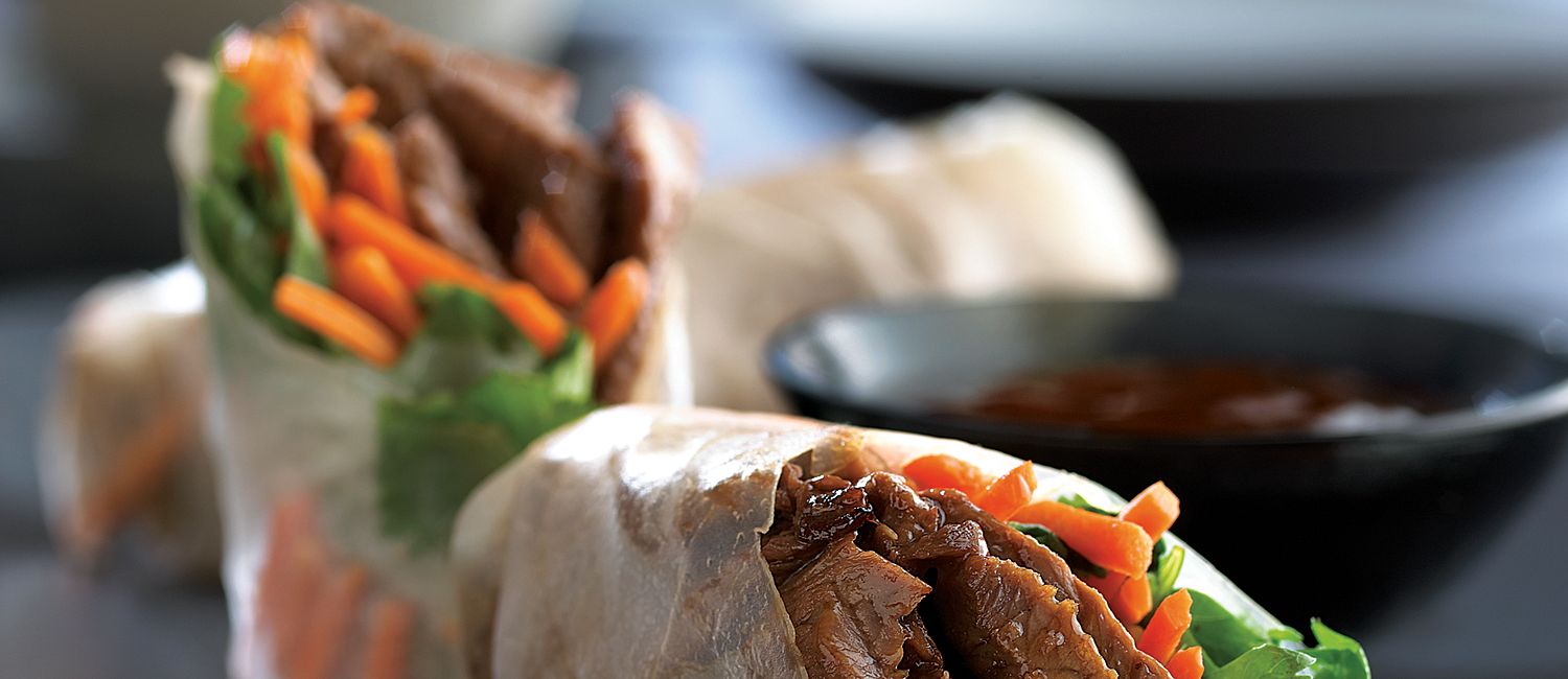 Beef Spring Rolls with Carrots and Cilantro | Beef Loving Texans