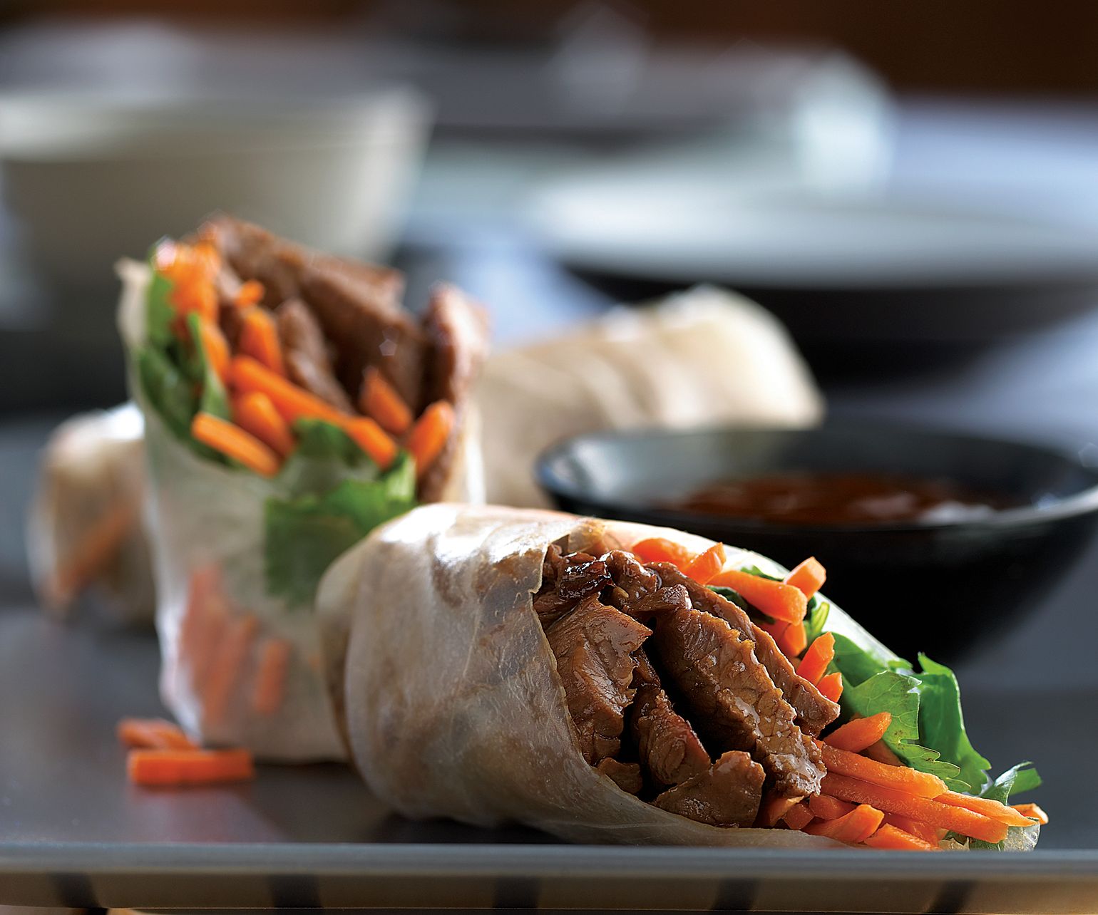 Beef Spring Rolls with Carrots and Cilantro | Beef Loving Texans | Beef ...