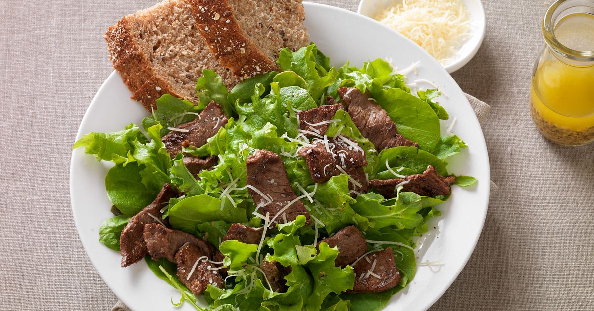 Lemon-Pepper Beef Top Sirloin Steak Salad | Beef Loving Texans | Beef ...