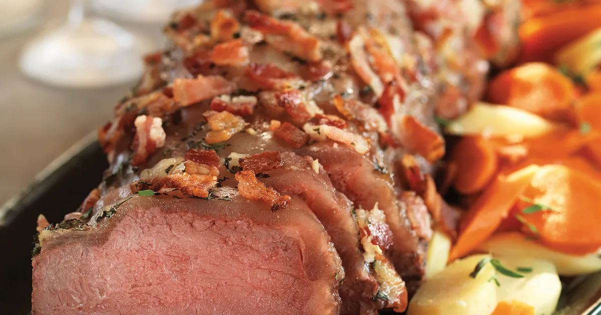 Bacon & Tarragon-Topped Beef Roast | Beef Loving Texans | Beef Loving ...