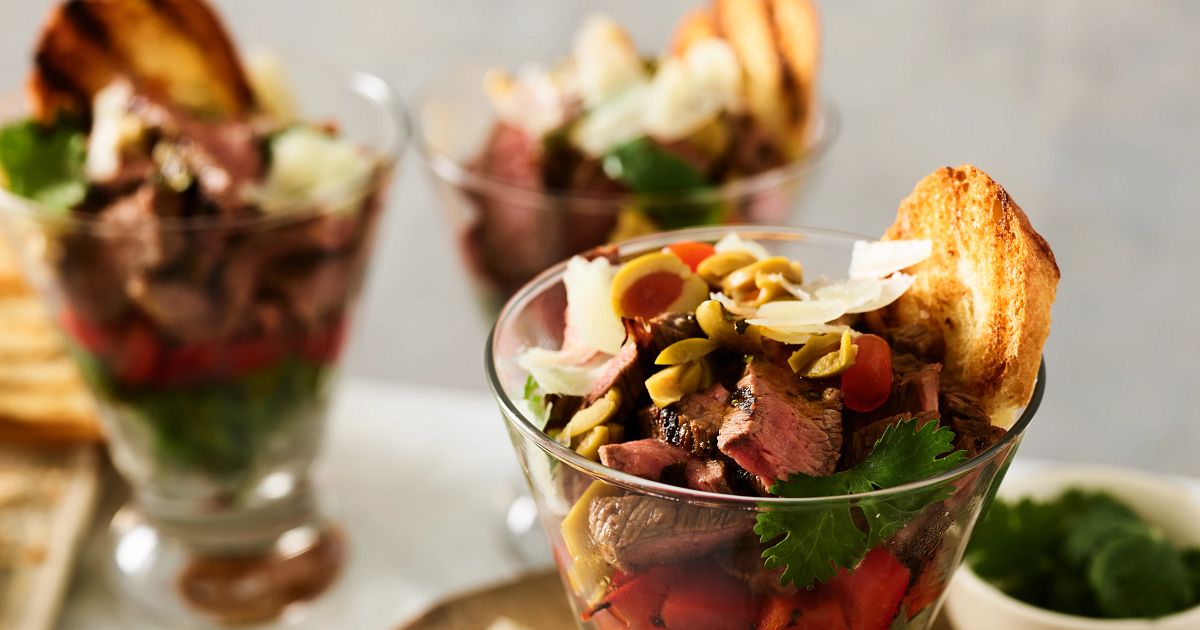 Tapas-Style Steak & Pepper Parfaits | Beef Loving Texans | Beef Loving ...