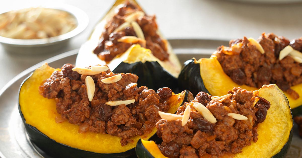 Beef Picadillo-Stuffed Acorn Squash | Beef Loving Texans | Beef Loving ...