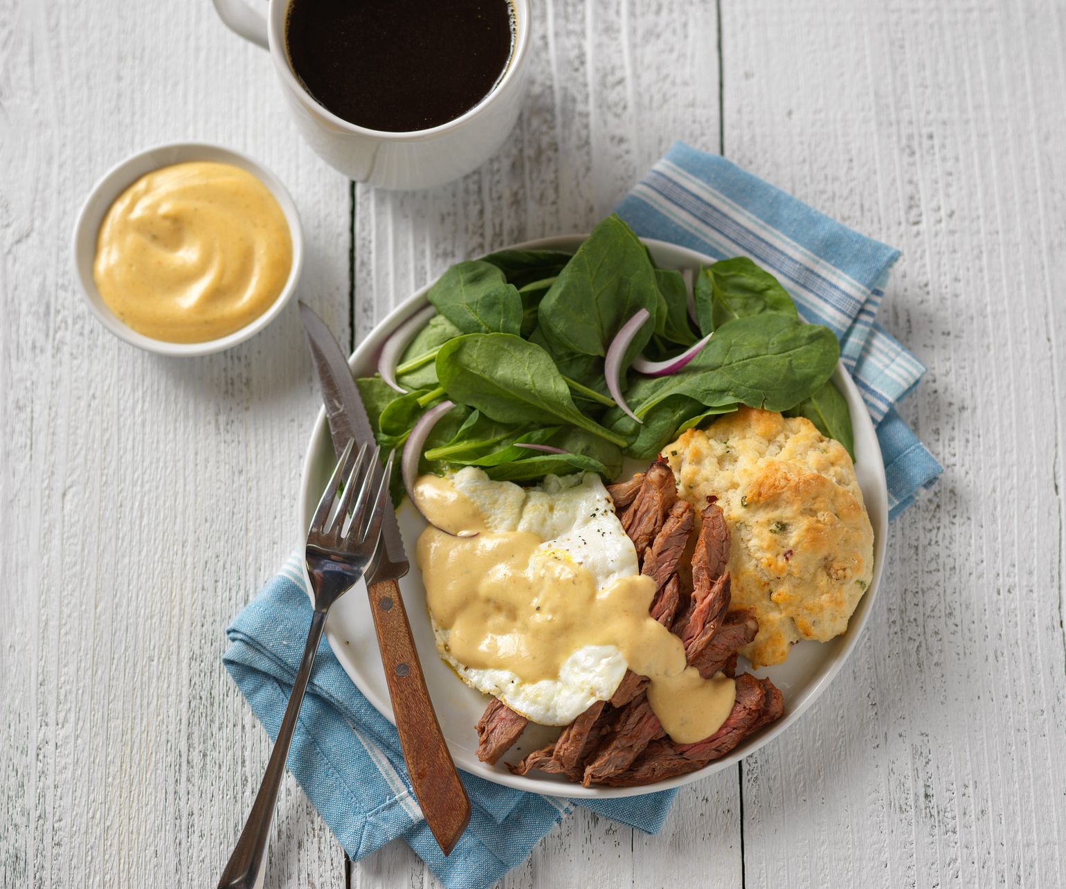 Southern Skirt Steak Benedict | Beef Loving Texans | Beef Loving Texans ...