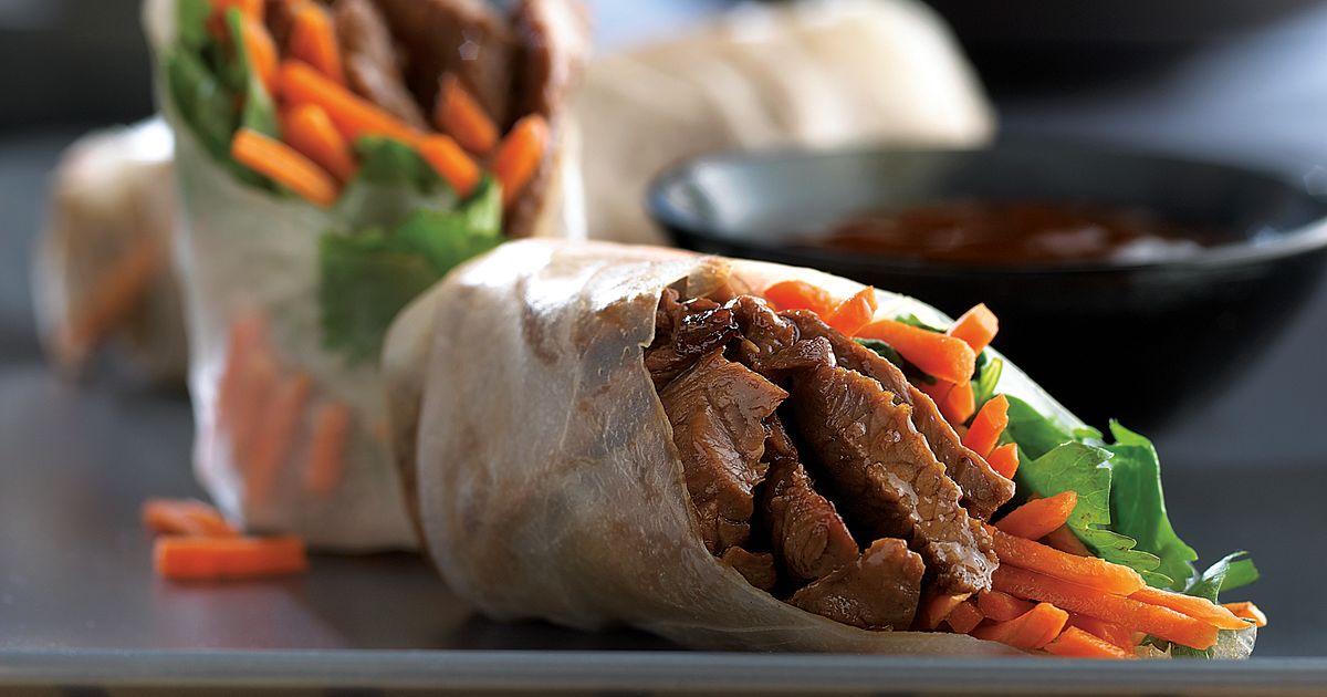 Beef Spring Rolls with Carrots and Cilantro | Beef Loving Texans | Beef ...