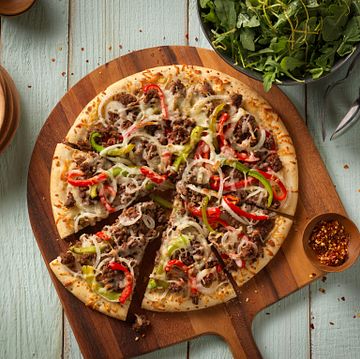 Beef, Pepper and Onion Pizza