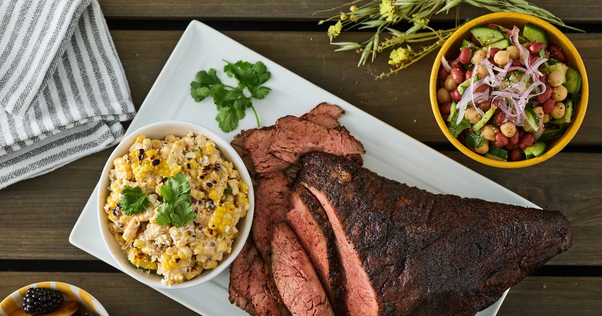 Smoked Tri-Tip With Grilled Corn Elote | Beef Loving Texans | Beef ...