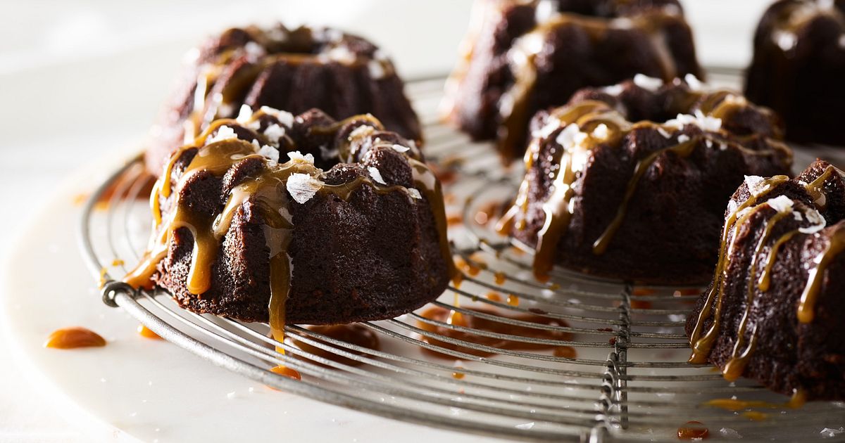 Beef Tallow Chocolate Tortes with Bourbon-Salted Caramel Sauce | Beef ...
