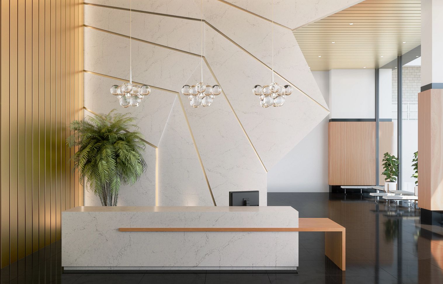 Front Desk | Windrush Cambria-Quartz Slab