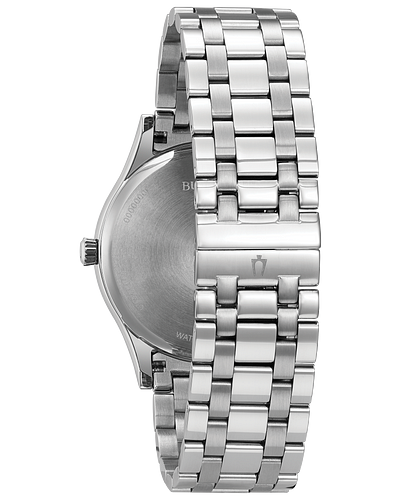 Bulova Men's Classic Grey Dial Stainless Steel Watch | Bulova