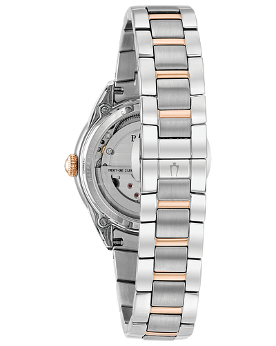 Bulova Sutton Women's Diamond White Rose Gold Dial Watch | Bulova