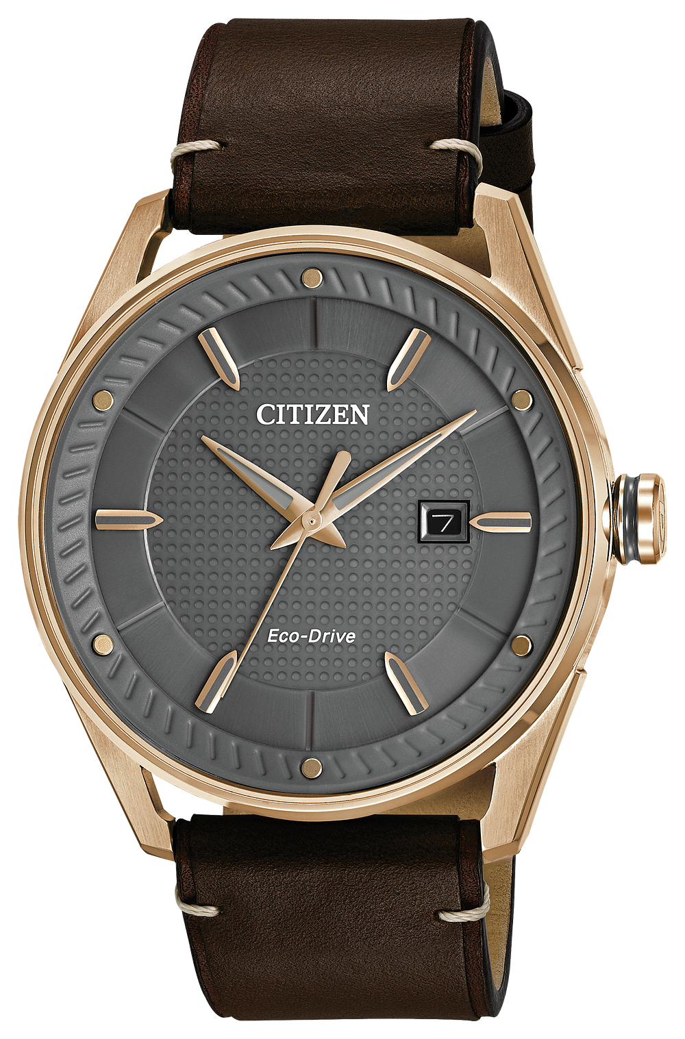 CTO Men s Eco Drive BM6983 00H Rose Gold Leather Strap Watch Citizen CTO Men s Eco Drive BM6983 00H Rose Gold Leather Strap Watch Citizen