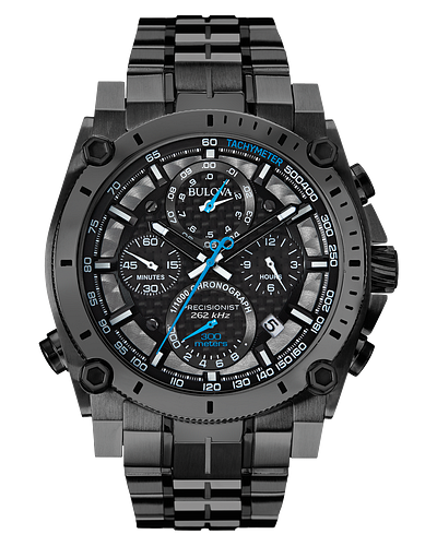 Bulova Precisionist Men's Grey Black Dial Chronograph Watch | Bulova