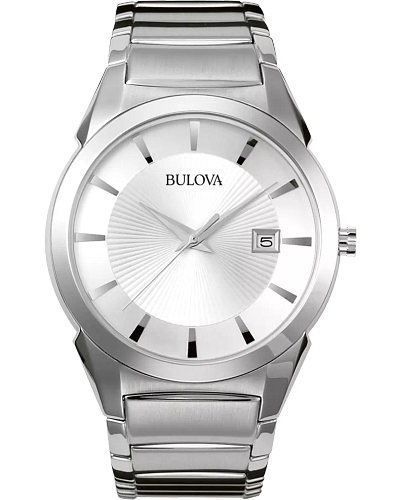 Bulova Classic Men's Silver White Dial Stainless Steel Watch | Bulova