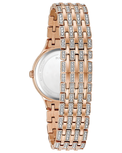 Bulova Phantom Women's Rose Gold Crystal Watch | Bulova
