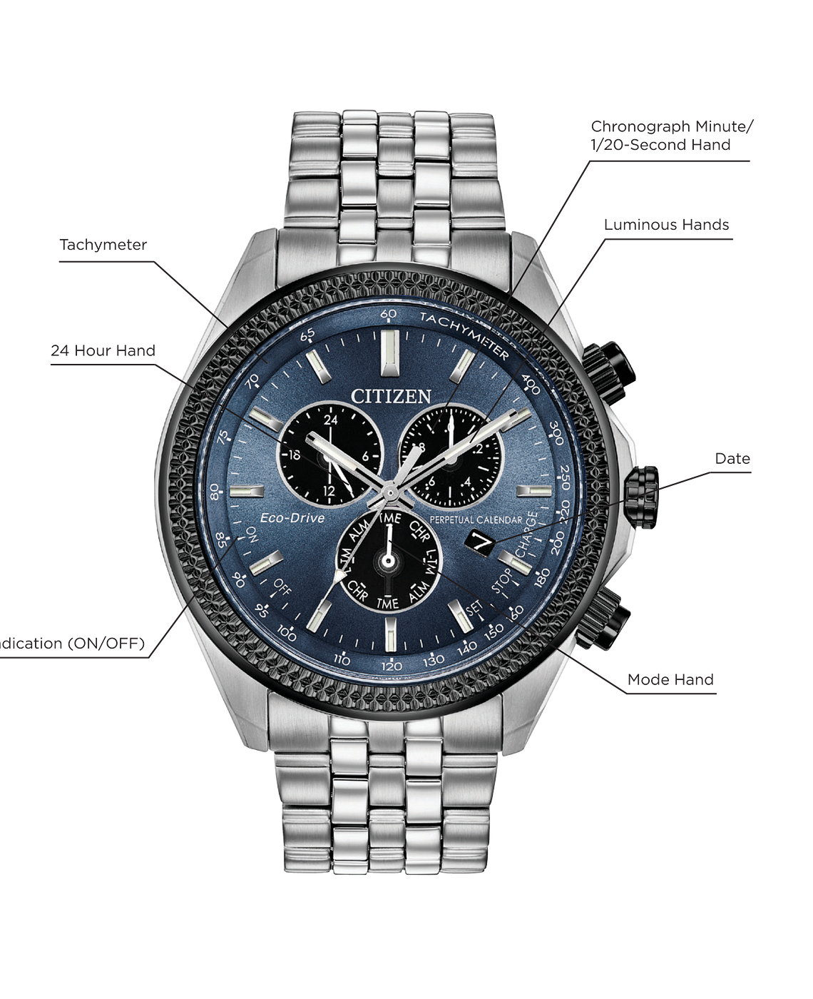Citizen Classic Eco-Drive Blue Dial Stainless Steel Watch | Citizen