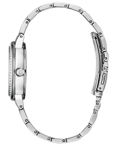 Bulova Phantom Women's Silver Blue Dial Diamond Watch | Bulova