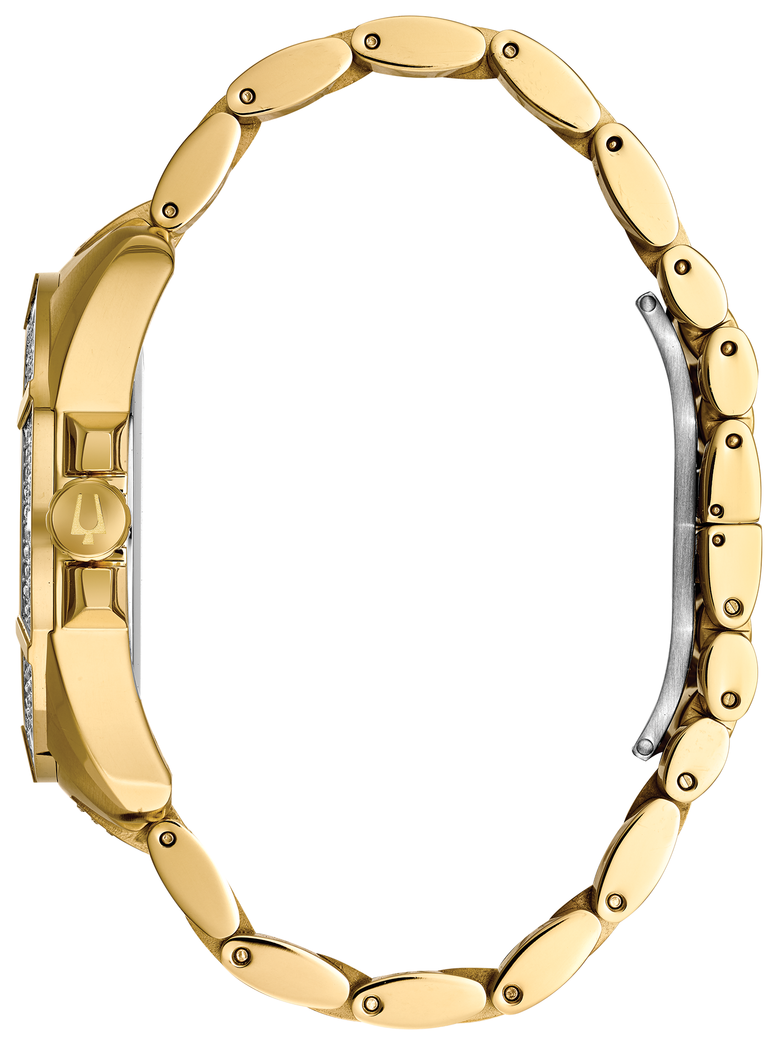 Bulova Octava Men's Gold Blue Dial Swarovski Crystal Watch | Bulova