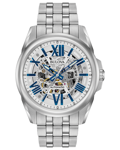 Bulova Sutton Men's Blue Accent Automatic Dial Classic Watch | Bulova