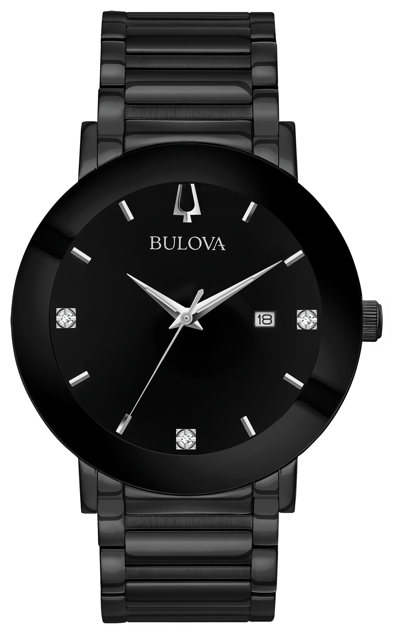 Bulova Futuro Men's Diamond Black Dial Modern Watch | Bulova