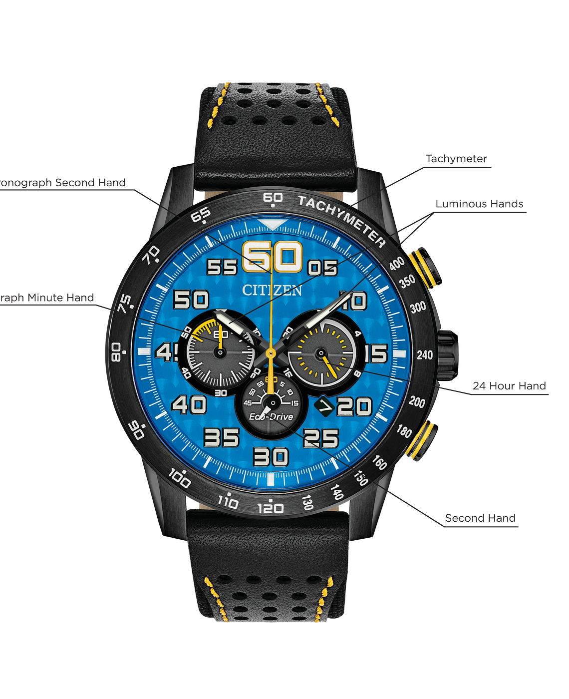 Citizen Primo Chronograph Eco-Drive Blue Dial Watch | Citizen