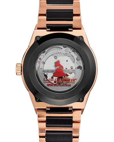 Bulova Latin GRAMMY® Black Dial Rose Gold Stainless Steel Watch | Bulova