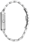 Bulova Quadra Silver Square Black Dial Stainless Steel Watch | Bulova