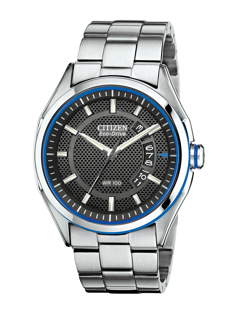 Citizen Drive Eco-Drive Black Dial Stainless Steel Watch | Citizen