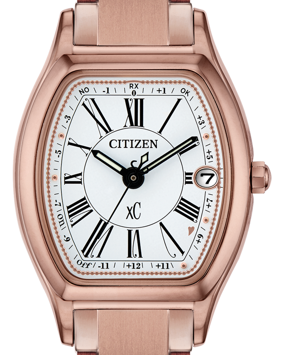 Citizen Xc Eco-Drive Pink Gold White Dial Titanium Watch | Citizen