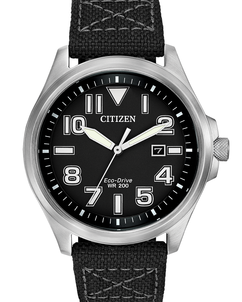 Citizen Chandler Eco-Drive Black Dial Stainless Steel Watch | Citizen