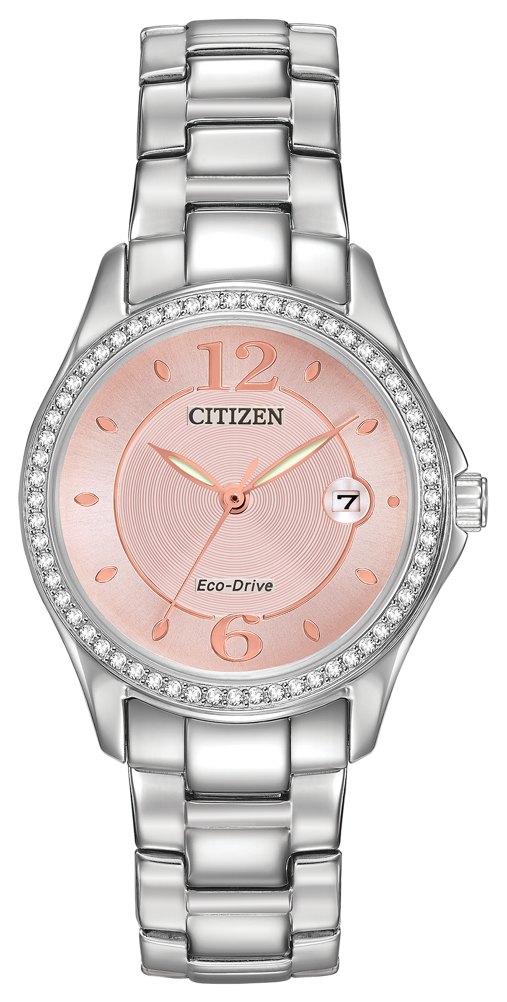Silhouette Crystal - Ladies Eco-Drive FE1140-86X Pink Watch | Citizen