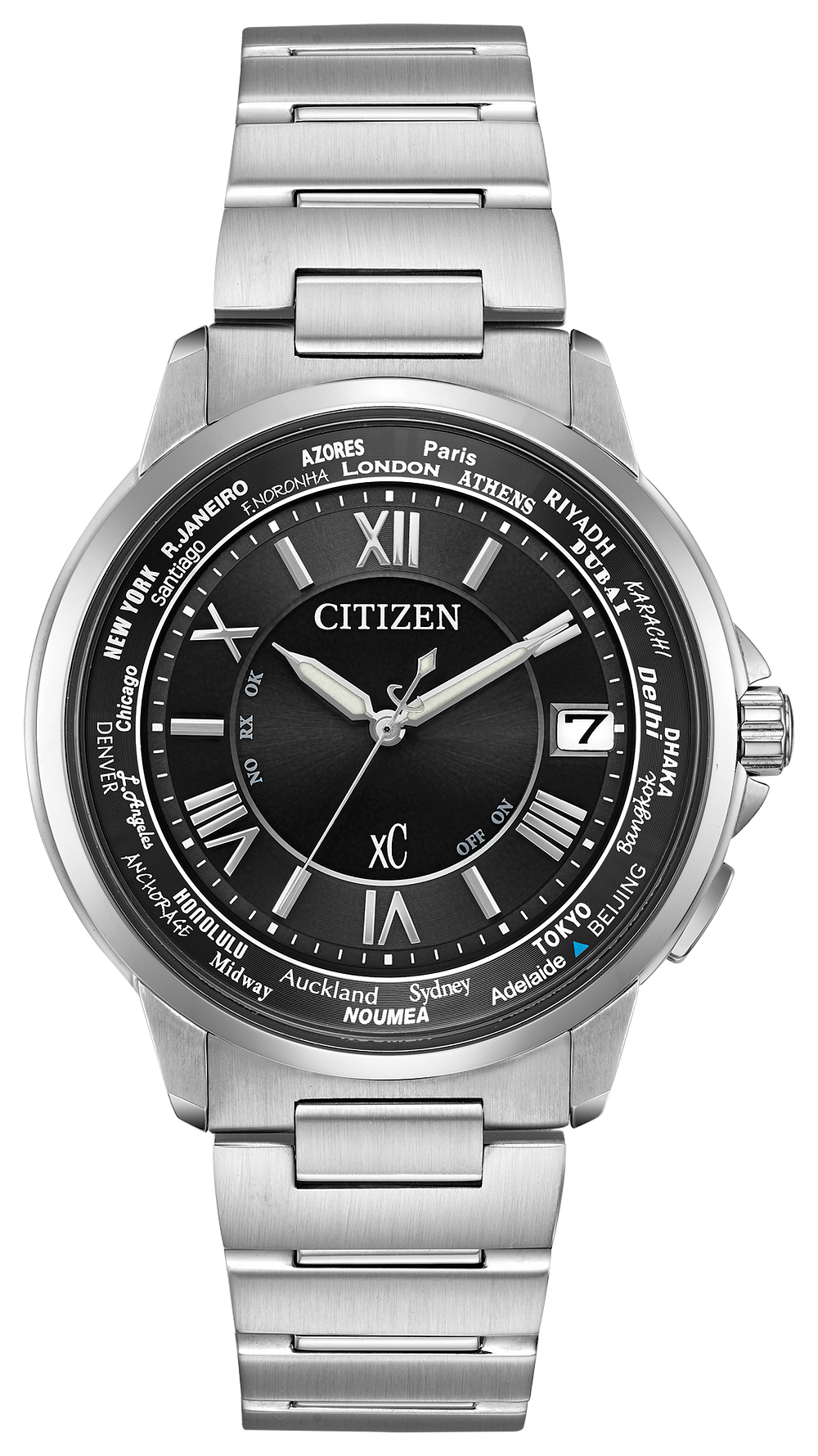 Citizen xC Eco-Drive Black Dial Silver Stainless Steel Watch | Citizen