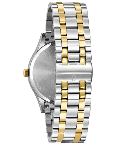 Bulova Classic Men's Diamond Gold Two-Tone Blue Dial Watch | Bulova