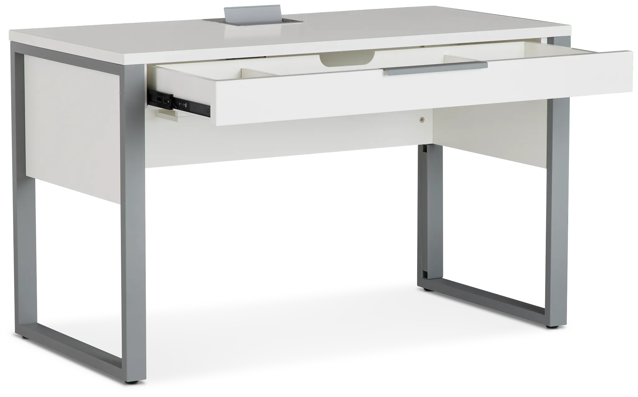 Clark White Dropdwn Dr Desk