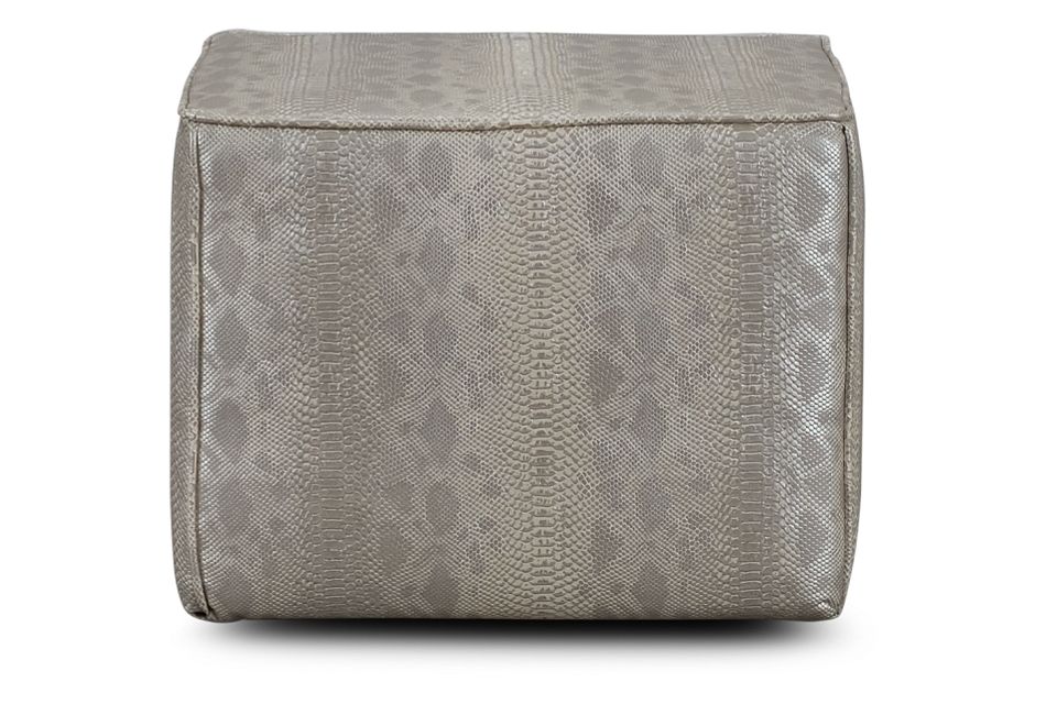 Amazon Ivory Vinyl Accent Pouf,