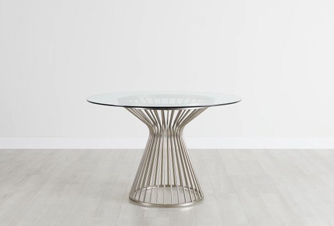 Munich Silver Glass Round Table