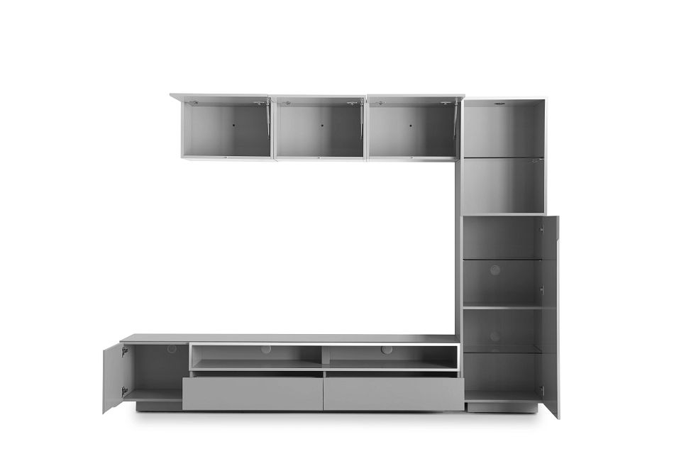 Vancouver Gray 108" 5-piece Right Modular Entertainment Wall