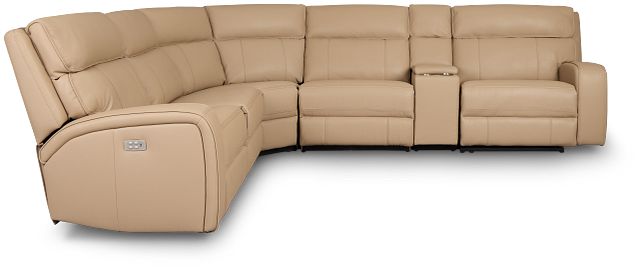 Rhett Taupe Micro Small Two-arm Power Reclining Sectional