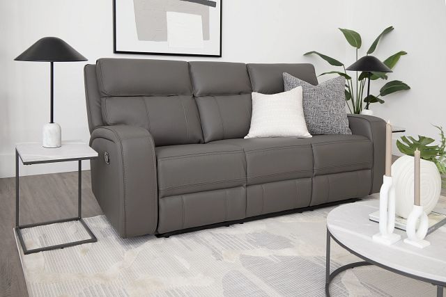 Rhett Gray Micro Reclining Sofa